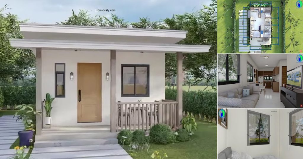 2-Bedrooms 40 sqm House Design with FREE FLOOR PLAN ~ » HouseDesigns