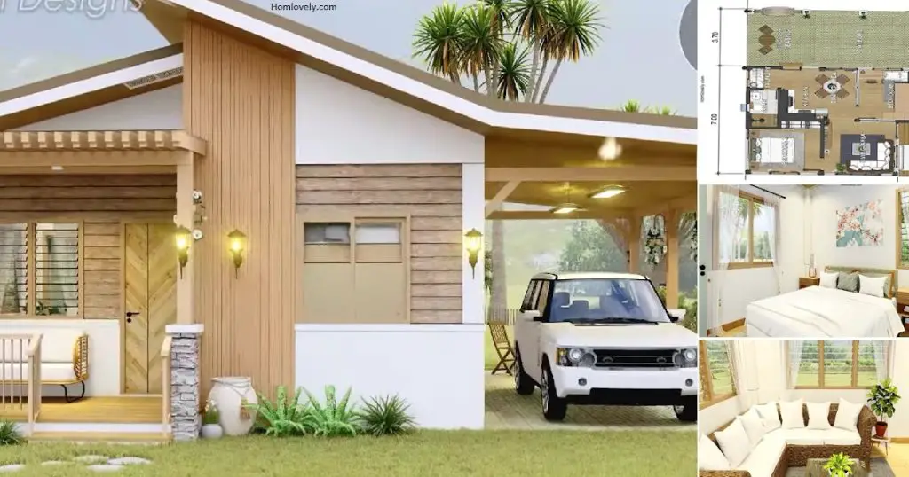 2-Bedrooms Simple Farmhouse Bahay Kubo Design ~ » HouseDesigns