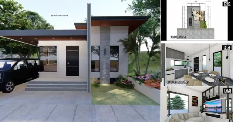 2-Bedrooms Small Bungalow House Design + Floor Plan ~ » HouseDesigns