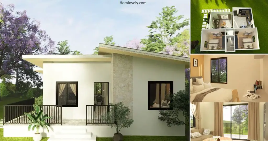 2 Bedrooms Small Modern House Design (FLOOR PLAN) ~ » HouseDesigns