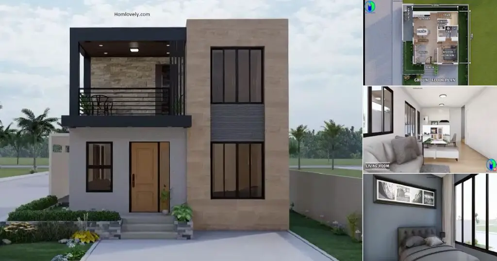 2-Storey Small House Design ( 4 BEDROOMS ) + Floor Plan ~ » HouseDesigns