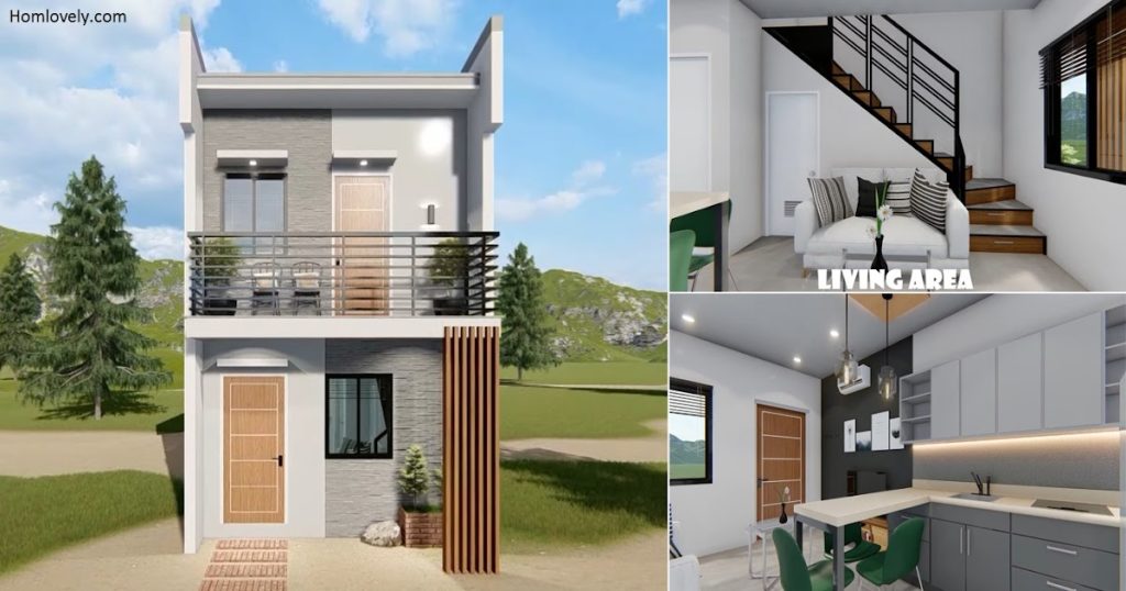 2-Storey Small House Design With 2 Bedroom + Balcony (4 x 5 M ...