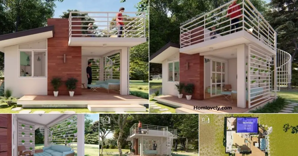 4 X 5 M (20 sqm) Tiny House Design With Bedroom and Roof Deck ...
