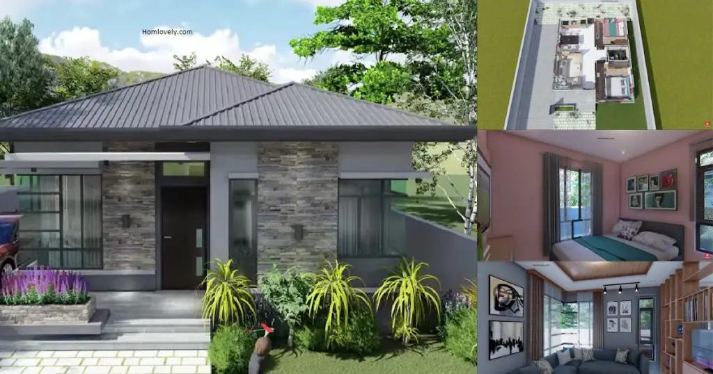 57 sqm Low-Cost House Design with 2 BEDROOMS ~ » HouseDesigns