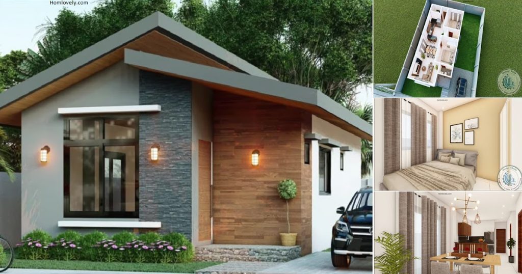 65 sqm Small House Design with 3-Bedrooms ~ » HouseDesigns