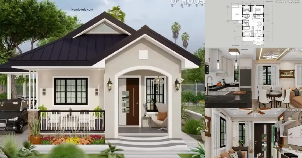 69 SQM House Design with 2 Bedrooms + Floor Plan ~ » HouseDesigns