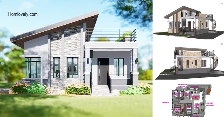 6m x 8m 3 Bedroom Small House Design with Roof Deck OFW Dream House ...