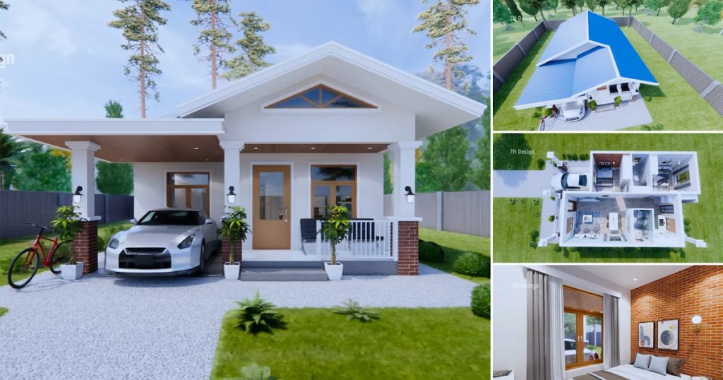 7 x 10 Meter Low Budget Small Modern House Design with 2 Bedrooms ...