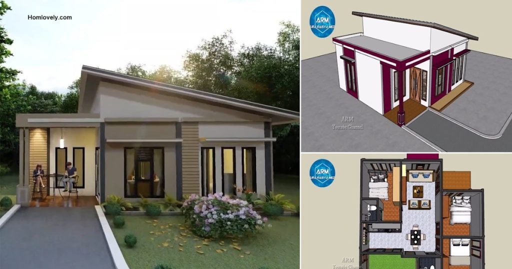 72 Sqm Modern Bungalow House Design with 3 Bedroom ~ » HouseDesigns