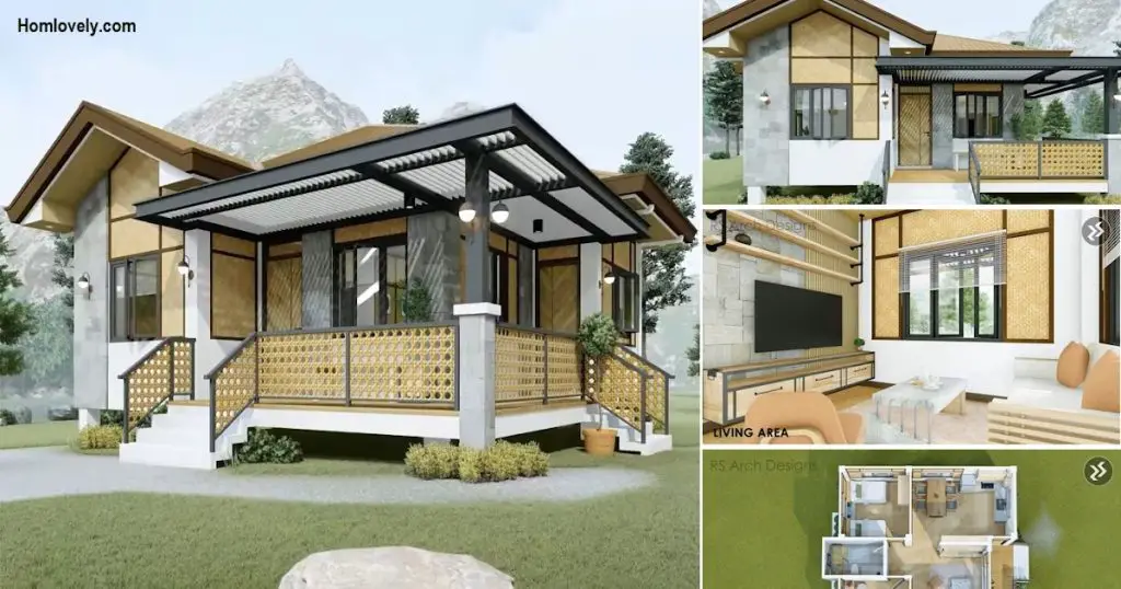 81Sqm Low-Cost Modern Half-Amakan House Design ~ » HouseDesigns