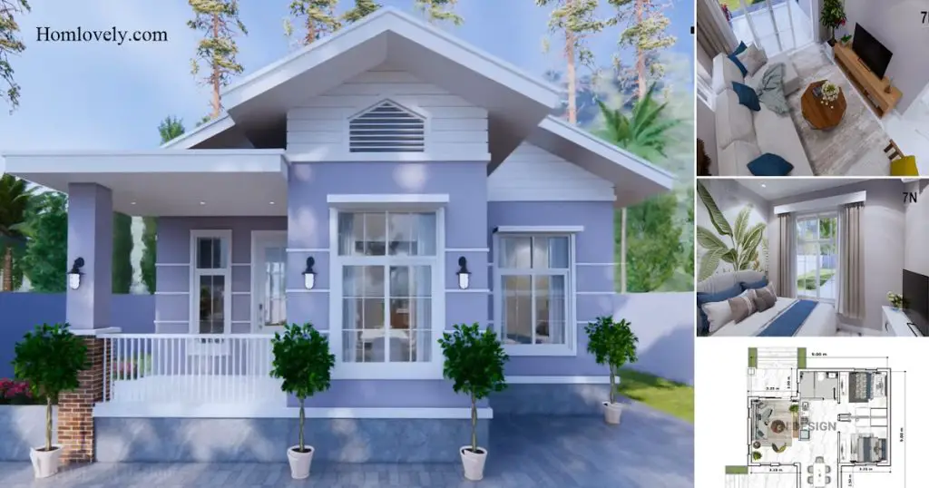 9 x 9 M Modern Small House Design Plan With 2 Bedroom ~ » HouseDesigns