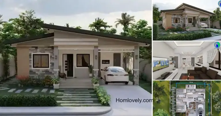 96 Sqm Simple Modern House Design With Shed Roof Idea ~ » HouseDesigns