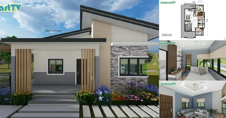 96 sqm Bungalow House Design with 3-BEDROOMS + Floor Plan ~ » HouseDesigns