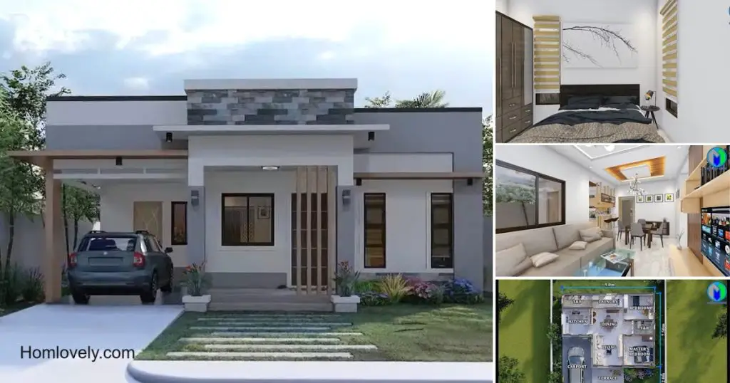 9×9.5M Small Box Type Modern House Design » HouseDesigns