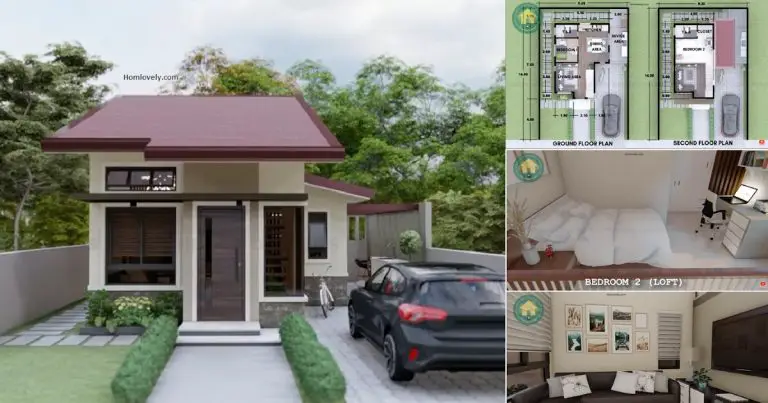 A Simple and Low-Cost House Design with 2-Bedrooms ~ » HouseDesigns