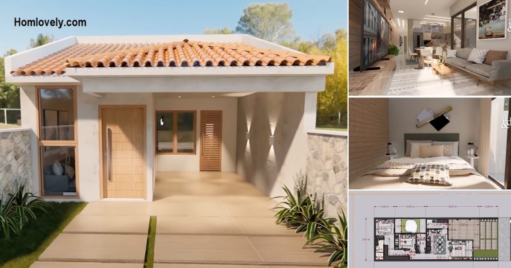 Affordable 7×10 Meters House Plan With Modern Design ~ » HouseDesigns