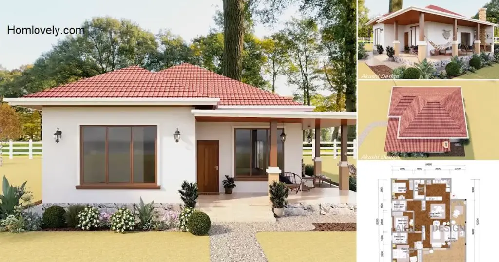 Beautiful 3 Bedroom House Design With Floor Plan ~ » HouseDesigns