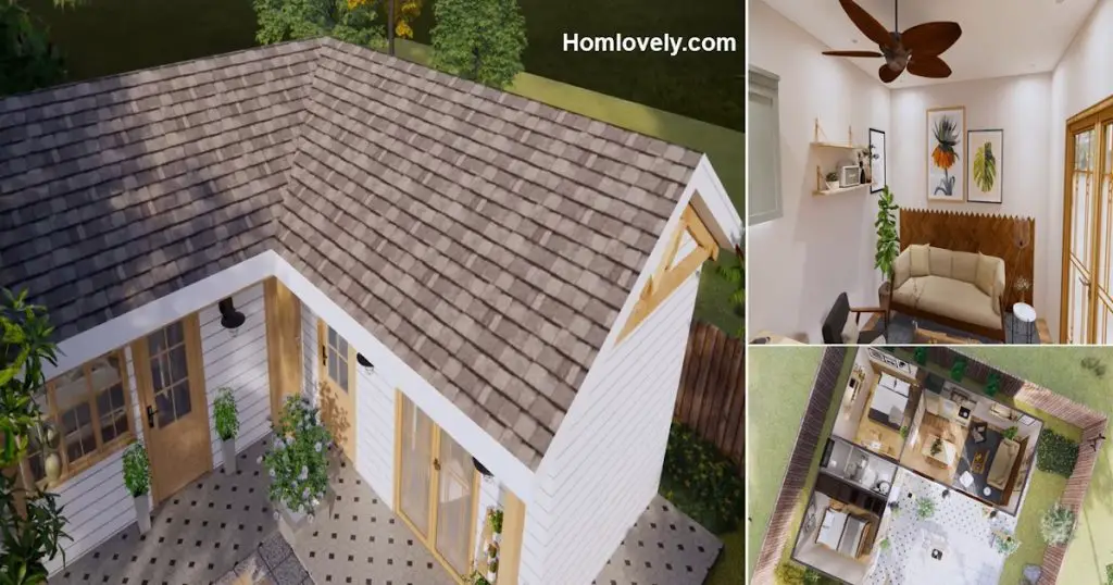 Gorgeous Small House Design in L-Shape ~ » HouseDesigns