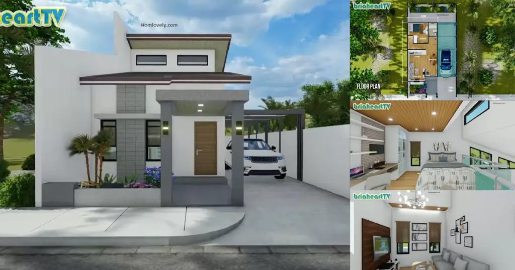 Modern House Design with Loft Bedroom in 5 x 9 M ~ » HouseDesigns