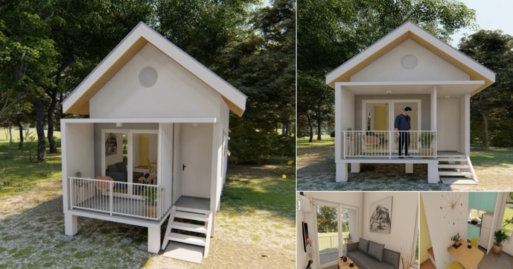 Modern Small House Design With Loft Bedroom (44 sqm) ~ » HouseDesigns