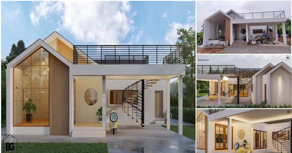 Modest Exterior of 100sqm Minimalist Nordic House On Budget ...