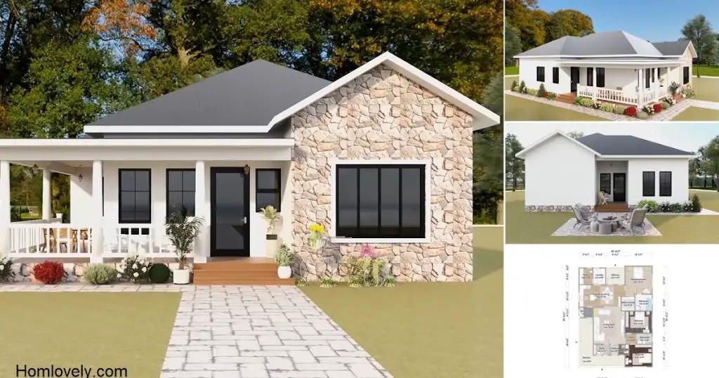 Most Beautiful Small House Design 11.25 x 15.5 meters » HouseDesigns