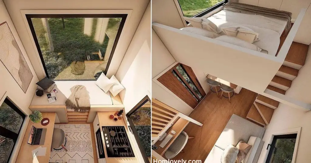 Saucy Minimalist Tiny House Design in Mezzanine Concept ~ » HouseDesigns