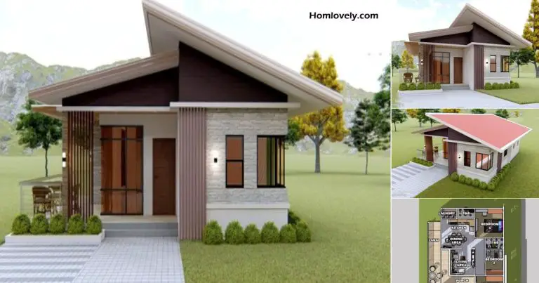 Simple Bungalow House Design 7.5 x 11 M With 3 Bedroom ~ » HouseDesigns