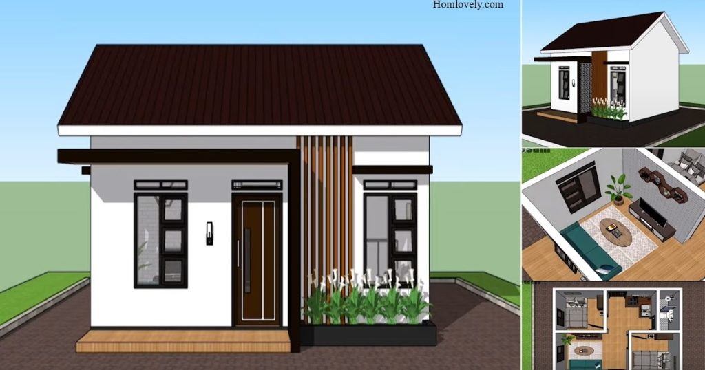 Simple Tiny House Design 5 x 6 M With 2 BEDROOM + Floor Plan ...