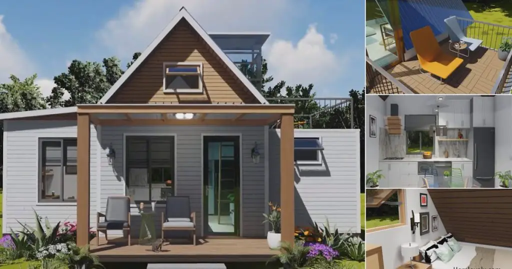 Tiny House Idea with Comfortable Loft (Floor Plan) ~ » HouseDesigns