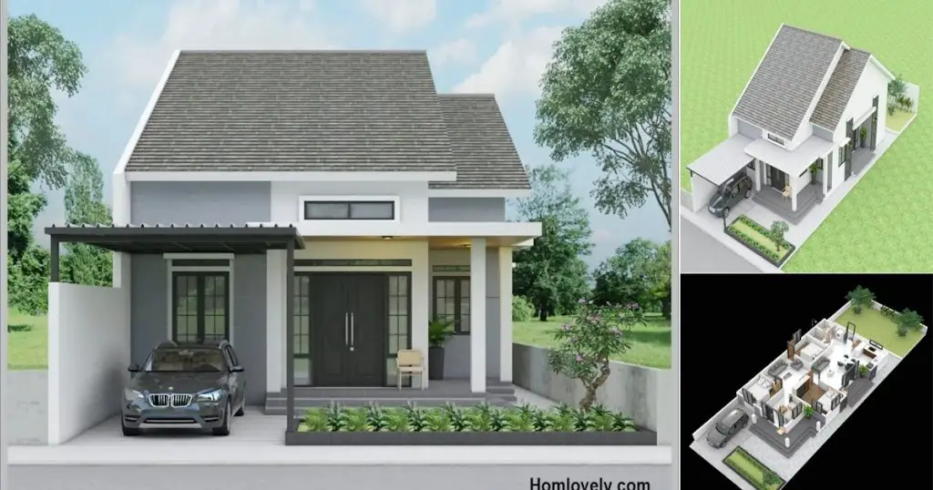 100 sqm One-Storey Modern House Design 3 Bedrooms Free Floor Plan ...