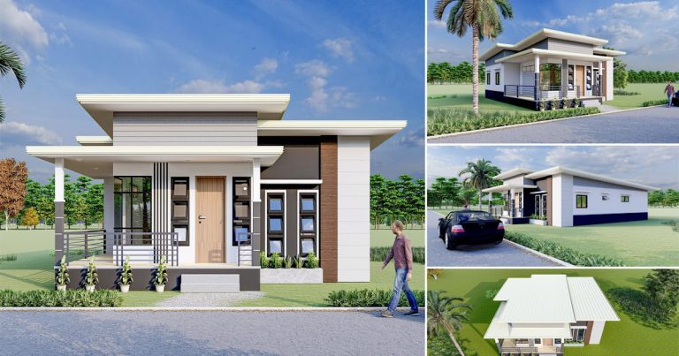 100 sqm Small House Design with 3 Bedrooms ~ » HouseDesigns