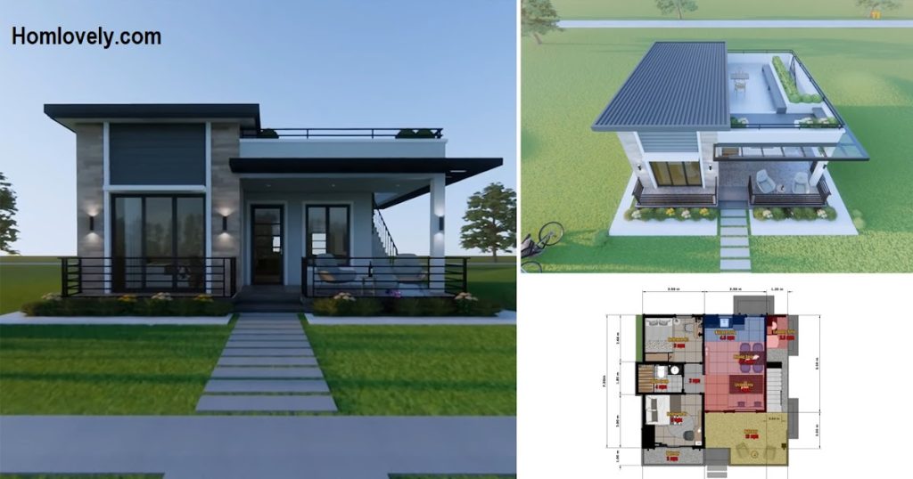 62 sqm Small House Design » HouseDesigns