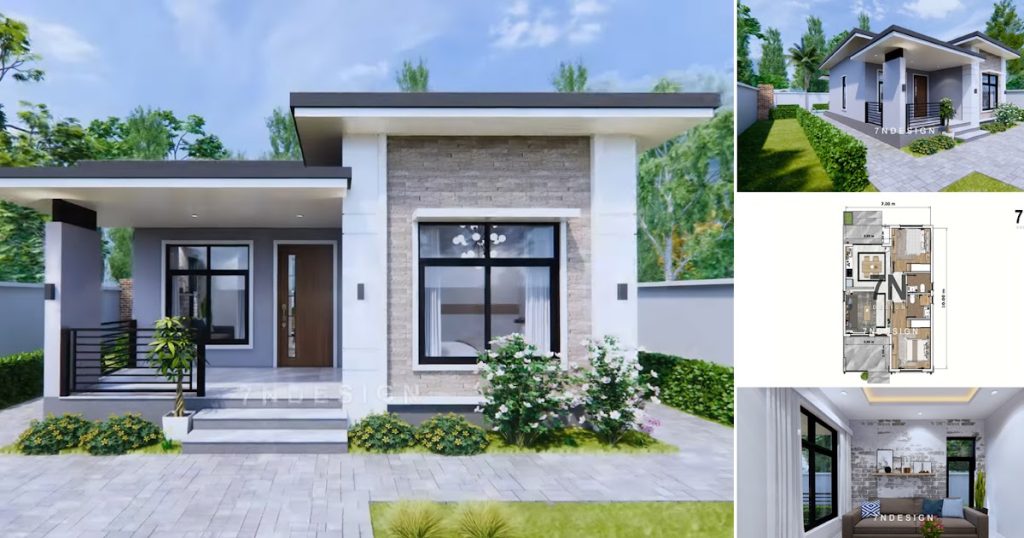 7 x 10 Meter Small House Plan » HouseDesigns
