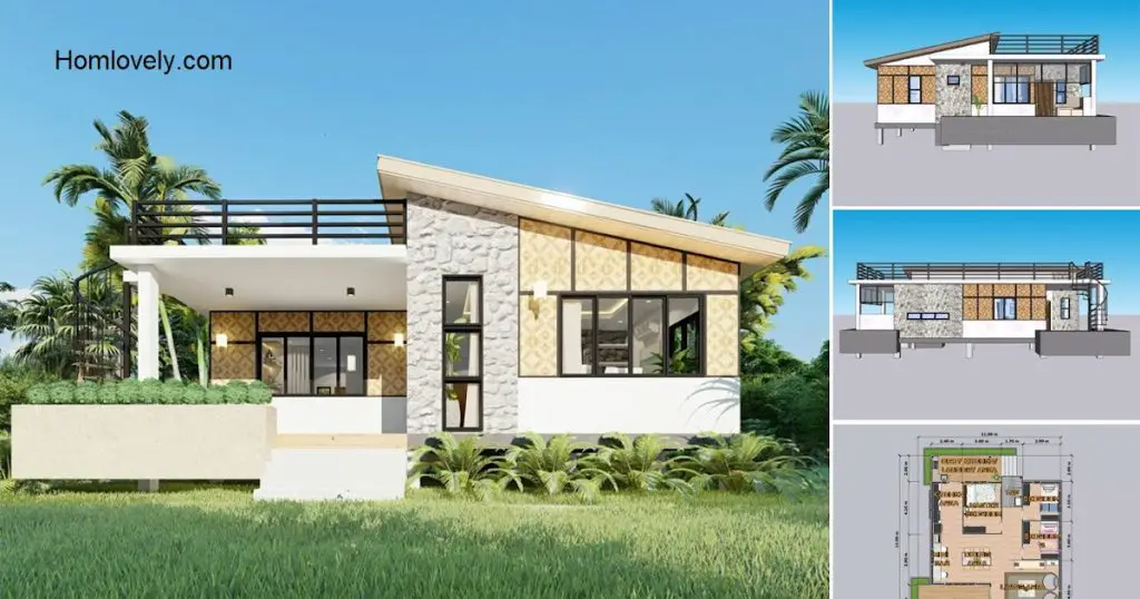 Low-Budget Modern Amakan House Design (13x11M) » HouseDesigns