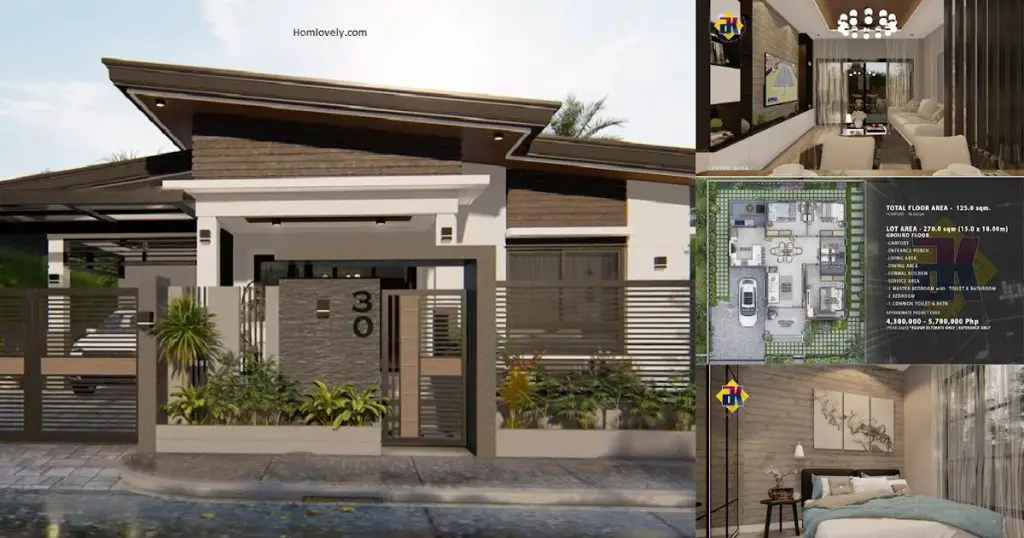 125 sqm House Design with 3 BEDROOMS ( House Plan ) ~ » HouseDesigns