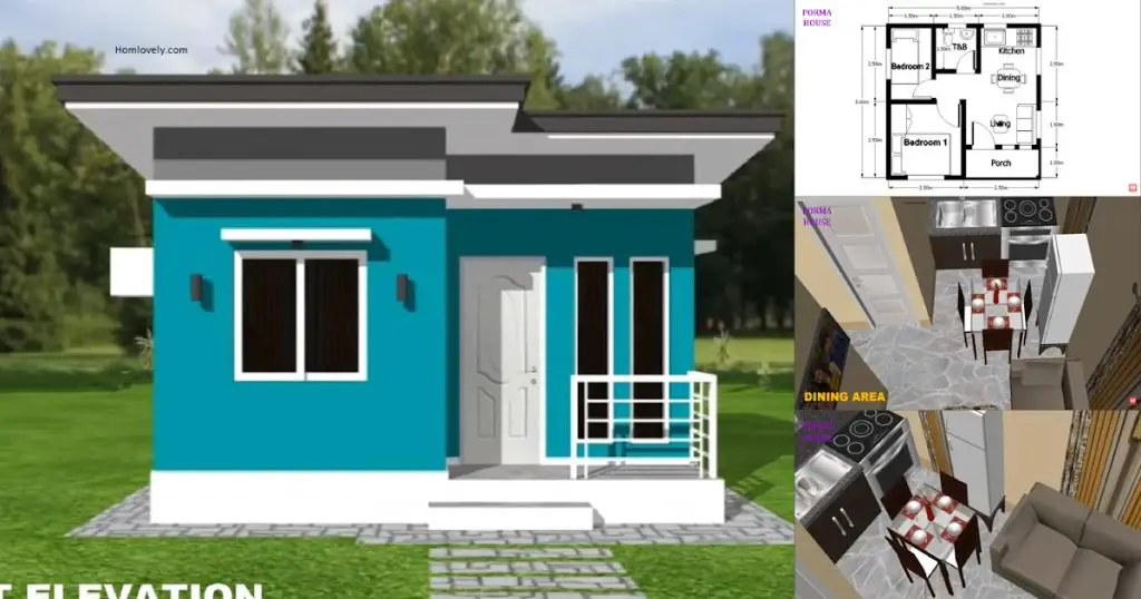 25 sqm Small House Design with 2 Bedrooms ~ » HouseDesigns