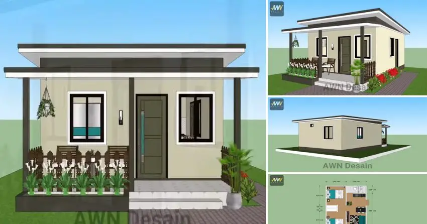 Economical Small House Design with 2 Bedrooms (6 x 7 Meters ...
