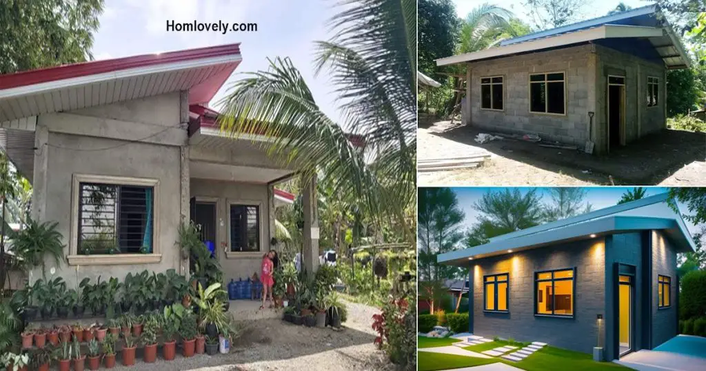 Before-After Simple Concrete House in Low Cost with Pictures ...