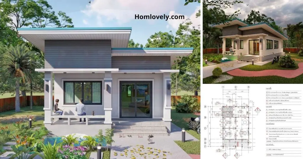 77 Sqm Small House Design with 2 Bedrooms ~ » HouseDesigns