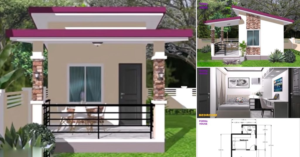 21 sqm Tiny Rest House Design that Easy to Build ~ » HouseDesigns