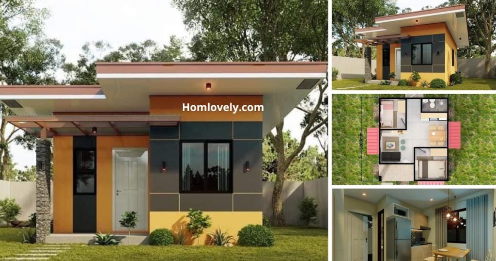 5 X 6 meters Simple House Design Idea with Floor Plan 2BR 1 CR ...