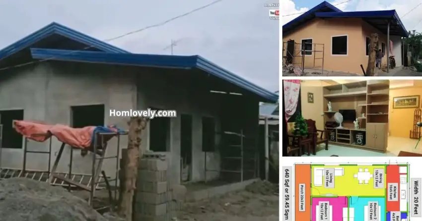 Low Budget House Katas ng Saudi Arabia OFW 2BR (60 Sqm) ~ » HouseDesigns